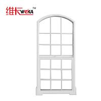 China North American Latest Design Grill PVC Single Hung Window UPVC Plastic Glass for sale