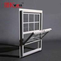 China Easy Maintenance And Pvc Grid Design Vinyl PVC Upvc Plastic UPVC Double Hung Window for sale