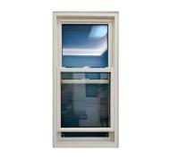China Double Tempered Glass Vinyl PVC Plastic UPVC Double Hung Window For Energy Saving for sale