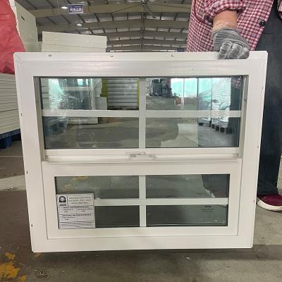 China Vertical Sliding PVC Single Hung Grid Windows Classic For Added Security for sale