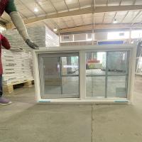 China Black Profile Color UPVC Sliding Window With Grid And 14 Years Production Experience for sale