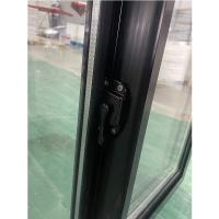 China Black American Series UPVC Single Sliding Windows Smoothly Push And Pull for sale