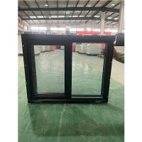 China Black American Series UPVC Single Sliding Windows Smoothly Push And Pull for sale