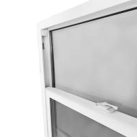China Top- AAMA Certified Vinyl UPVC Single Hung Windows with Fiberglass Screen Netting Material for sale