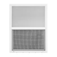 China Top- AAMA Certified Vinyl UPVC Single Hung Windows with Fiberglass Screen Netting Material for sale