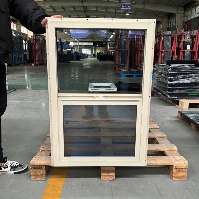 China Customized Size UPVC Single Hung Window With PVC Material 1.4mm-1.8mm Thickness for sale