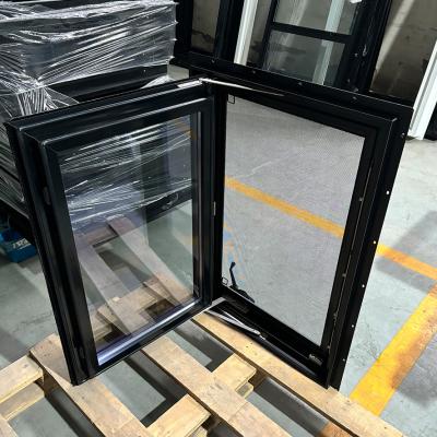 China Almond Vinyl Casement Windows Custom Sizes America Crank Low-Maintenance Secure for sale
