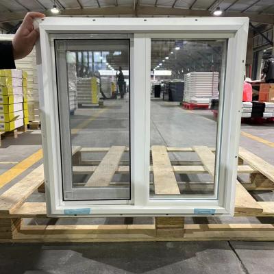 China UPVC Sliding Windows Woodgrain / White Two-Tone Customizable Colors & Sizes Built-in Screen OEM Manufacturer for sale