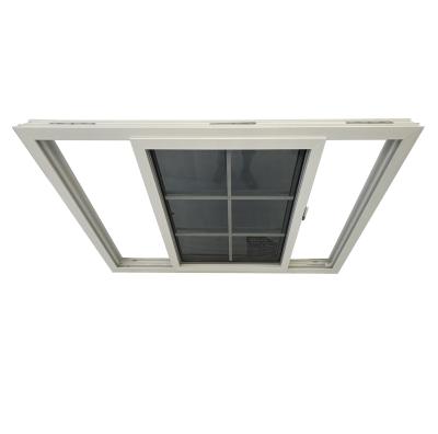China Security Conventional UPVC Sliding Windows Ultra-Smooth 80mm UPVC Twin Slider Window With Fly Screen Fiberglass for sale