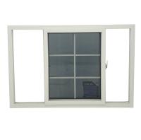 China Customizable Friction Hinge Heavy-Duty 80mm UPVC Double Sliding Windows for sale