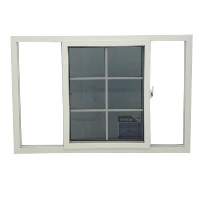 China Customizable Friction Hinge Heavy-Duty 80mm UPVC Double Sliding Windows for sale