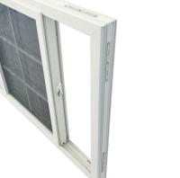 China Friction Hinge UPVC Sliding Window And Door Standard Notch Design With Float Glass for sale