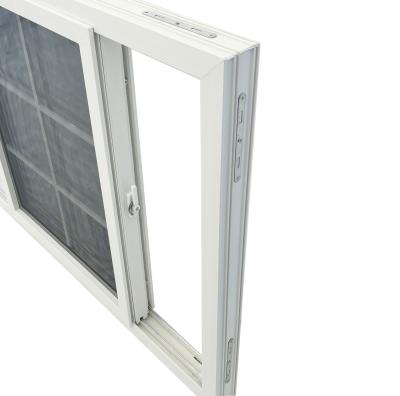 China Friction Hinge UPVC Sliding Window And Door Standard Notch Design With Float Glass for sale