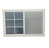 China 14 Years Production Experience Elegant 80mm UPVC Double Slider Window With Drainage Channel Design for sale