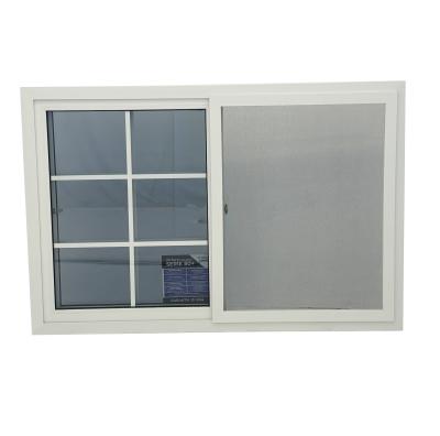 China 14 Years Production Experience Elegant 80mm UPVC Double Slider Window With Drainage Channel Design for sale