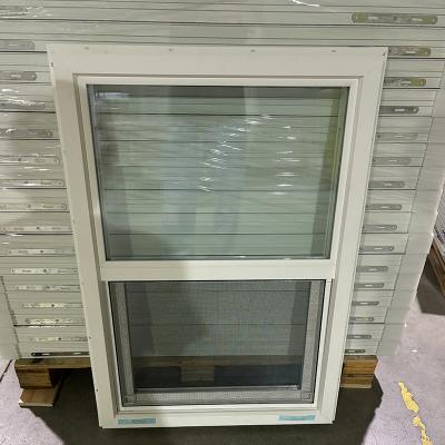 China Easy Clean UPVC Single Hung Windows High Floors White Vertical Sliding Window for sale