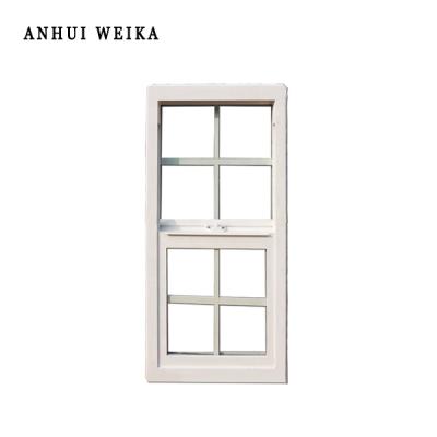 China Vertical Opening Direction UPVC Single Hung Window with Optional Screen Netting and Durable for sale