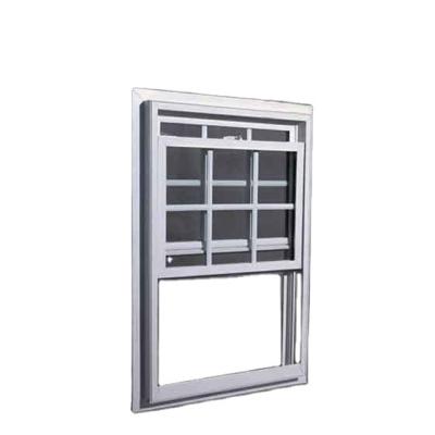 China Excellent Sound Insulation Performance Single Hung Window UPVC using Float Glass Technology for sale