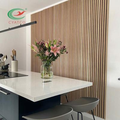 China 2400X600mm Wood Acoustic Oak Panels Moistureproof Multipurpose for sale