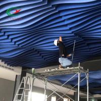 China Soundproofing Fiber Acoustic Ceiling Panels Fireproof Multicolor for sale