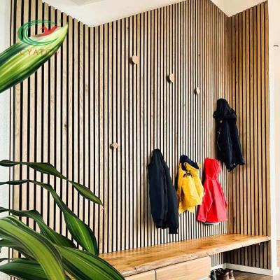 China Mildewproof Fluted Wooden Acoustic Panels Wall Stable Multiscene for sale