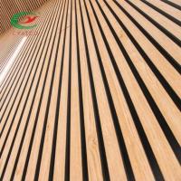 China Odorless Durable Acoustic Wood Slats , Fire Retardant Fluted Wood Panels for sale
