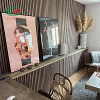 China Odorless Durable Acoustic Wood Slats , Fire Retardant Fluted Wood Panels for sale