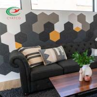 China Multiscene Hexagon Acoustic Ceiling Panels Wall Tiles Nontoxic Odorless for sale