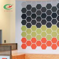 China Multiscene Hexagon Acoustic Ceiling Panels Wall Tiles Nontoxic Odorless for sale