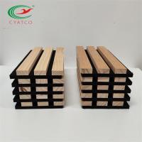China Interior Wooden Slatted Sound Acoustic Panel Melamine Finish Polyester for sale