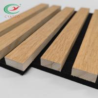 China Interior Wooden Slatted Sound Acoustic Panel Melamine Finish Polyester for sale