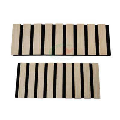 China Nontoxic Fireproof Acoustic Wood Wall Panels , Eco Friendly MDF Slat Board for sale