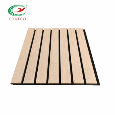 China Polyester Wooden Sound Acoustic Panel 2400x600mm Heat Insulation for sale