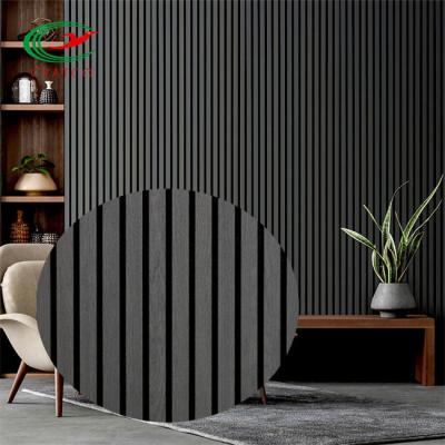 China Nontoxic Black Soundproof Wood Panels , Multipurpose Wood Acoustic Wall for sale
