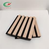 China Interior Wooden Slatted Sound Acoustic Panel Melamine Finish Polyester for sale