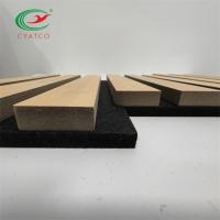 China Fire Resistant MDF Wood Panel Veneer 3D PET Composite Sound Absorbing for sale