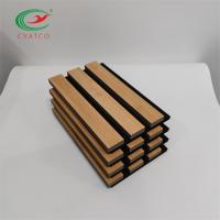 China Fire Resistant MDF Wood Panel Veneer 3D PET Composite Sound Absorbing for sale