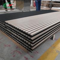 China Fire Resistant MDF Wood Panel Veneer 3D PET Composite Sound Absorbing for sale