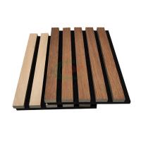China Fireproof Slatted Timber Wood Sound Panels Thickness 21mm Harmless for sale