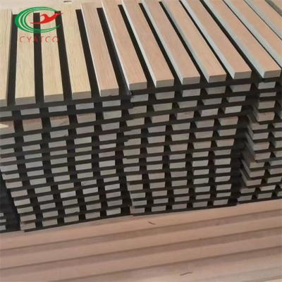 China Fireproof Slatted Timber Wood Sound Panels Thickness 21mm Harmless for sale