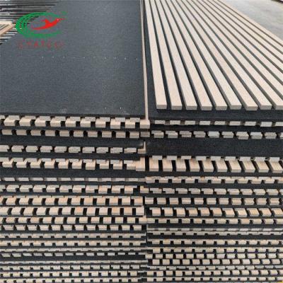 China Tasteless Sound Acoustic Panel Wood Slat For Interior Decoration Wall for sale
