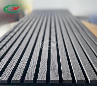 China Nontoxic Mildewproof Acoustic Slat Wall , Heat Insulated Wooden Slatted Panel for sale