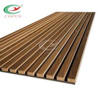 China Laminated Veneer Acoustic Slat Wood Wall Panels Mildewproof Flavorless for sale