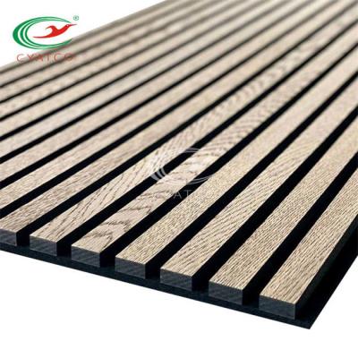 China SGS Fireproof Wood Acoustic Wall Panels Melamine Finish Polyester for sale