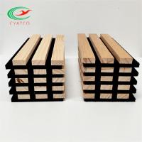 China Odorless Fireproof Sound Panels For Walls , Nontoxic Grooved Wooden Acoustic Panels for sale