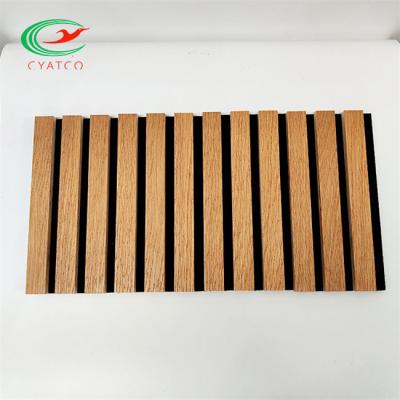 China Ceiling Wood Acoustic Wall Panels Practical MDF Polyester Material for sale