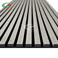 China Interior Natural Oak Acoustic Wall Panels Slat Wood Fire Retardant for sale