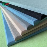 China Multicolor Wall Fabric Acoustic Panel Tasteless Fireproof Glass Fiber for sale