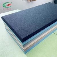 China Multicolor Wall Fabric Acoustic Panel Tasteless Fireproof Glass Fiber for sale