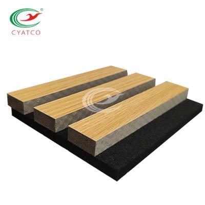 China High Durability Wood Veneer Sound Absorbing Panels 21mm Fire Resistance for sale